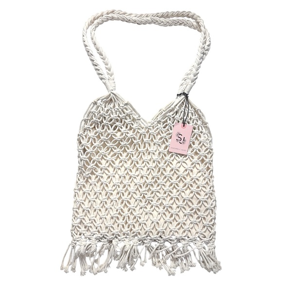 Sincerly Jules | Bags | Sincerely Jules Macrame Crochet Woven Tote Bag ...